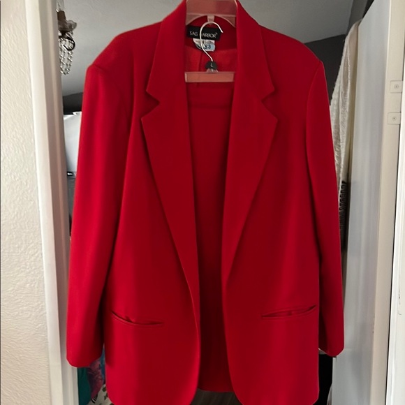 Sag Harbor | Dresses | Sag Harbor Womens Red Wool Suit | Poshmark
